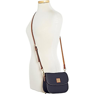 Dooney & Bourke Handbag, Pebble Grain Saddle Bag Crossbody - Blue