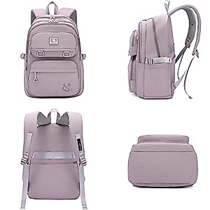 BEFUNIRISE Backpack for School Girls Bookbag Cute Bag College Middle High Elementary 18 Inch School Backpack for Teen Girls (#1Pink, Large)