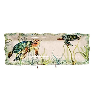 Sigrid Olsen Sea Turtles Serving Tray Platter Plate Melamine