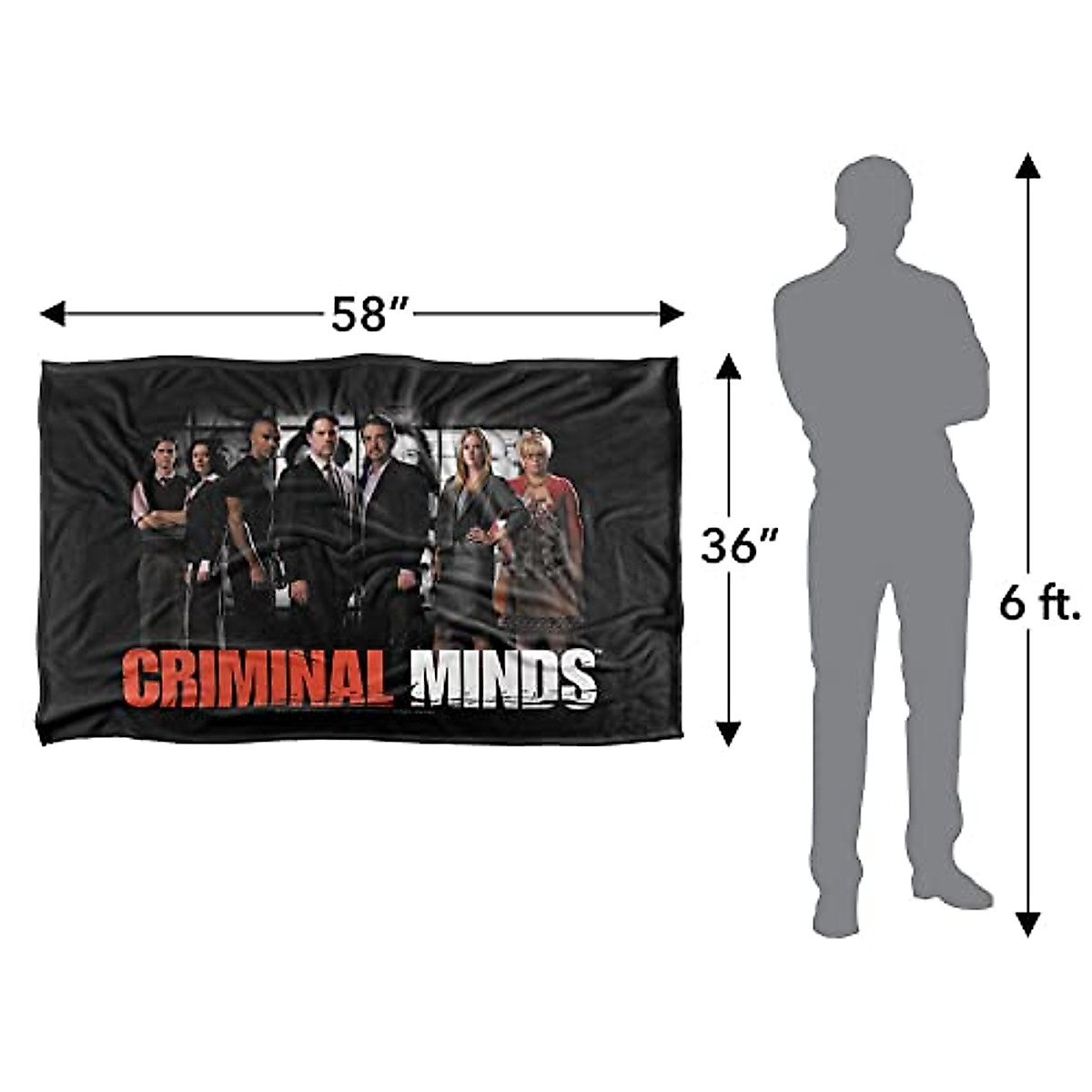 Criminal Minds The Brain Trust Officially Licensed Silky Touch Super Soft Throw Blanket 36" x 58"