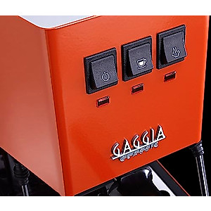 Gaggia RI9380/53 Classic Evo Pro Espresso Machine, Lobster Red, Small