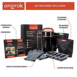 ONGROK Butter Maker Machine Bundle Pack, Accessories Included, Simple Functionality, Botanical Infusion Machine for Herbal Extraction, Make Oil, Butter and Tincture, Works Like Magic