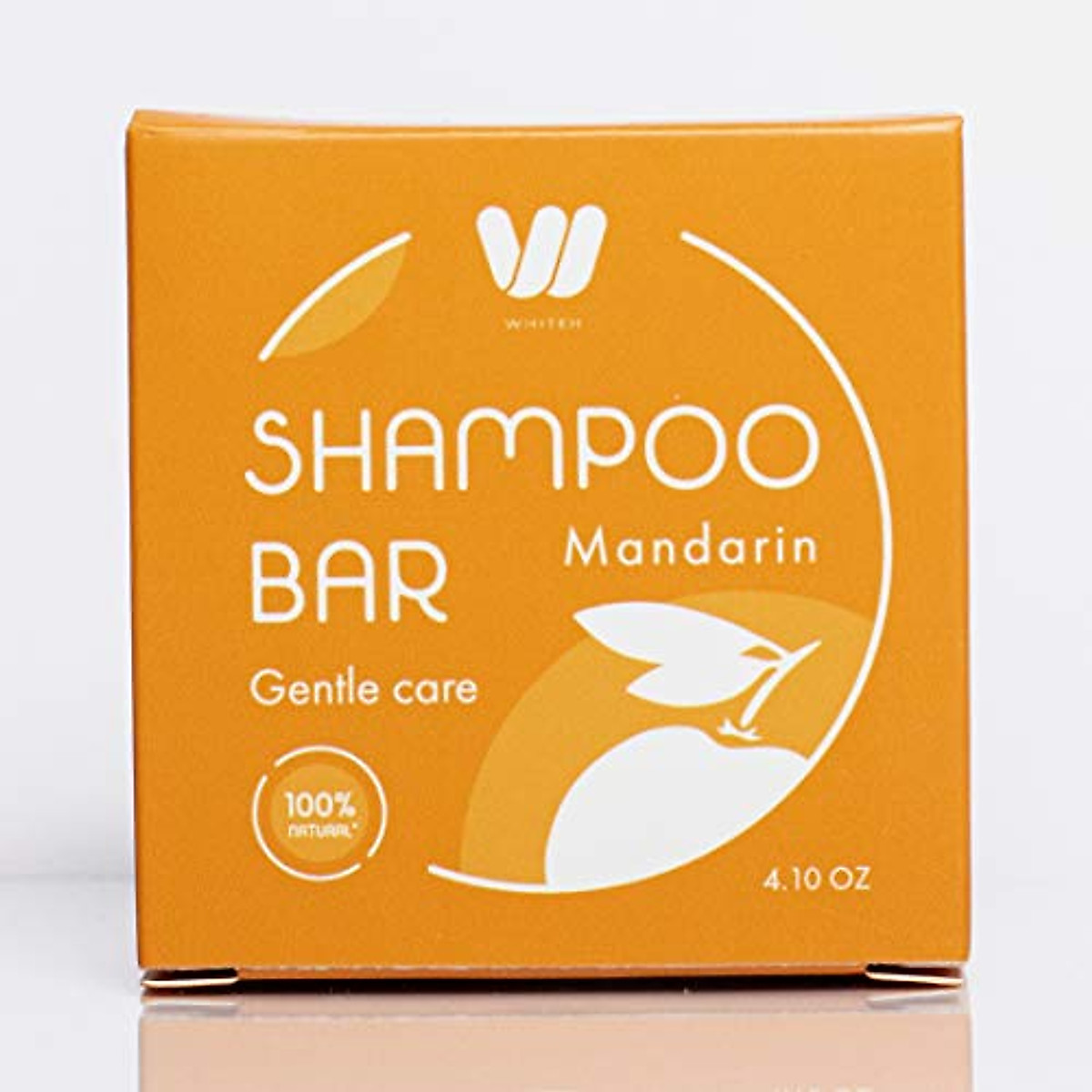 Eco-Friendly Solid Shampoo Bar for All Hair Types, Sustainable Natural Shampoo, Plastic Free, pH Balanced, Vegan, Plant Based, 100% Compostable and Zero Waste, 4.10oz (Mandarin)