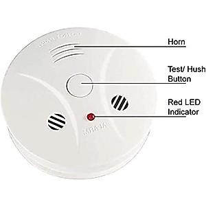 3 Pack Smoke Detector Battery Operated with Photoelectric Sensor and Silence Button, Travel Portable