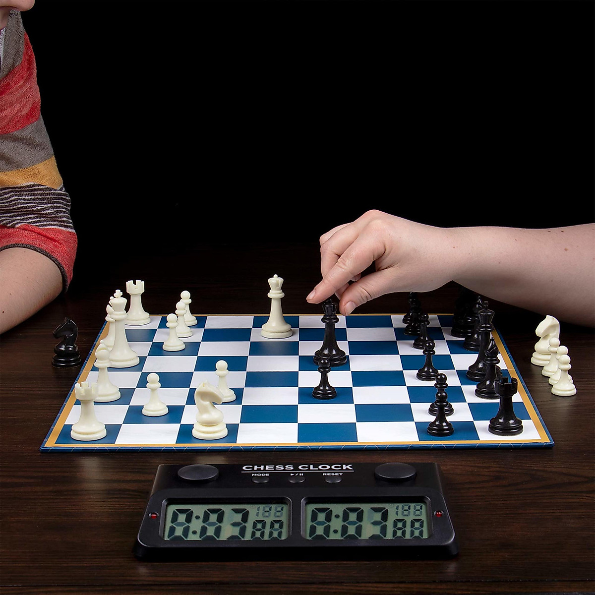 Digital Chess Clock - Customizable Chess Timer for Professional, Tournament Play - Incremental Time Control Fischer Clock - Also Great for Scrabble, Shogi, Go, and Other Competitive Board Games