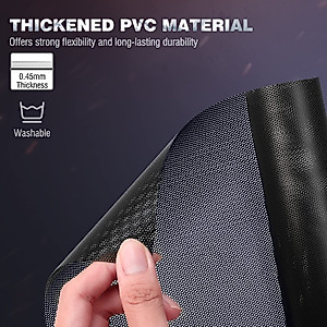 MoKo 400x300mm DIY PC Case Dust Mesh Filter, [2 Pack] PVC Dustproof Magnetic Dust Filter Cover, PC Mesh Grill with Magnetic Frame Strip Computer Cooler Fan Dust Filter for Computer PC Case, Black