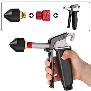 Kodilin 4PCS 1/8-Inch Rubber Tip Set for Air Blow Gun,1 PCS 1/2-Inch High Flow Adapter