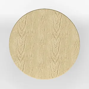 Glenwillow Home 5-PC - 42" Round Pedestal Dining Table + Cross Back Dining Chairs Dining Set in White/Natural