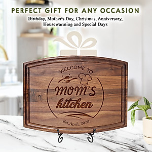 Barika Custom Engraved Cutting Boards - Personalized Kitchen Blocks for Women - Best Mothers Day, Anniversary, Birthday, Christmas Gift for Mom, Grandma, Mother in Law, Daughter, Wife or Her