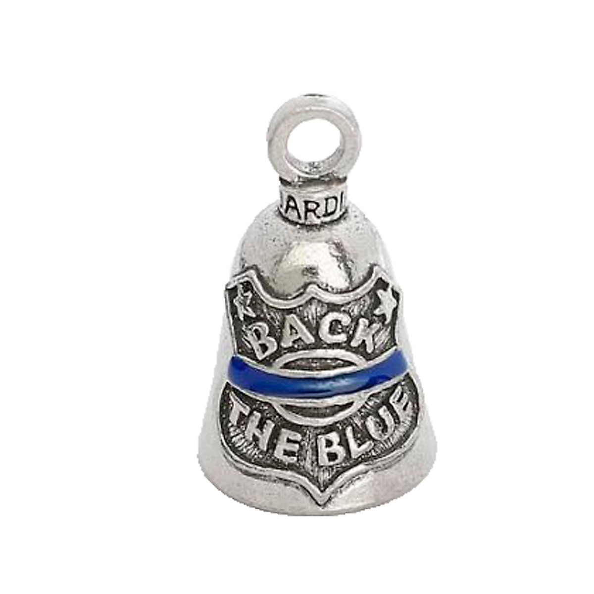 Guardian Bell Back The Blue Motorcycle - Harley Accessory HD Gremlin New Riding Bell Key Ring, Silver