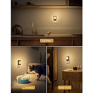 DORESshop Night Light, Night Lights Plug Into Wall [2 Pack], Plug in Night Light, Nightlight, Dusk to Dawn Sensor, Adjustable Brightness Night Lights for Bathroom, Hallway, Stairway, Soft White 3000K