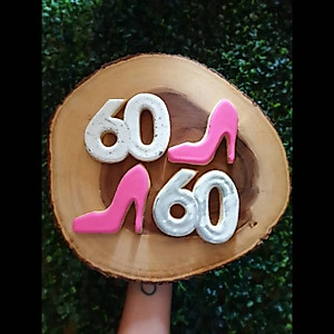 Sweet Prints Inc Number 60 Cookie Cutter - Dishwasher Safe (3.5" tall)