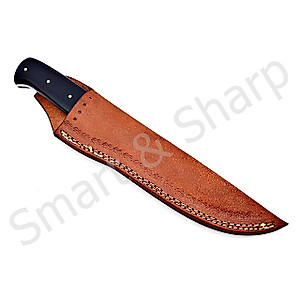 Smart & Sharp Custom Handmade Damascus Steel Hunting Knife/Skinning Knife AA-17244 and 17245 (Black Micarta)