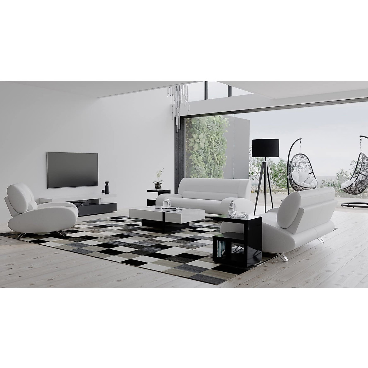 ZURI Modern Aspen Collection - Loveseat - White