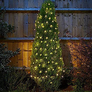 kemooie 2 Pack Outdoor Solar String Lights, 200 LED Upgraded Solar Fairy Lights with Remote, 8 Twinkle Modes Outdoor Christmas Lights for Garden,Christmas, Decorations(Warm White)