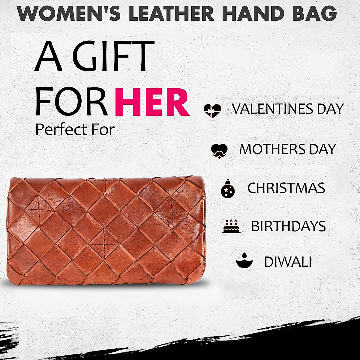 Vilenca Holland Genuine Leather Wallets for Women, Small Wallet for Ladies Zipper Coin Purse Credit Card Holder with Strap (VL-167-COGNAC)