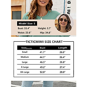 TICTICMIMI Women's Casual Long Sleeve Color Block/Solid Tops Crewneck Sweatshirts Cute Loose Fit Pullover with Pockets