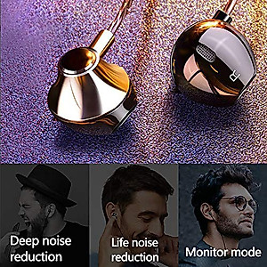 in-Ear Earbud Headphones with Mic，Wired Ear Buds High Resolution Earbuds Wired Noise Isolating Lightweight Earphones with Volume Control 3.5mm Jackwired Ear Buds (Black)