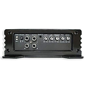 Kicker Bundle Compatible with Universal Vehicle 46TL7T122 12" Loaded Square Thin Sub Box with HA-A400.1 Amplifier and HA-AK8 8Ga Amp Install Kit