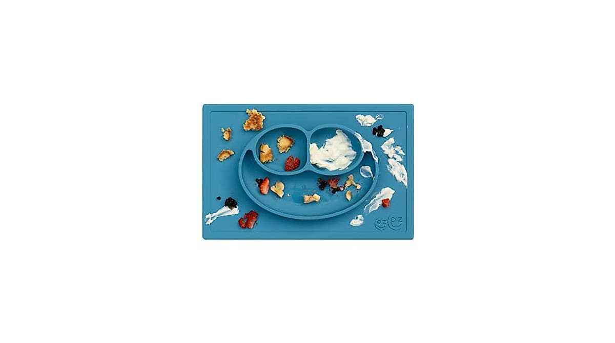 ezpz Happy Mat - Silicone Suction Plate for Toddlers