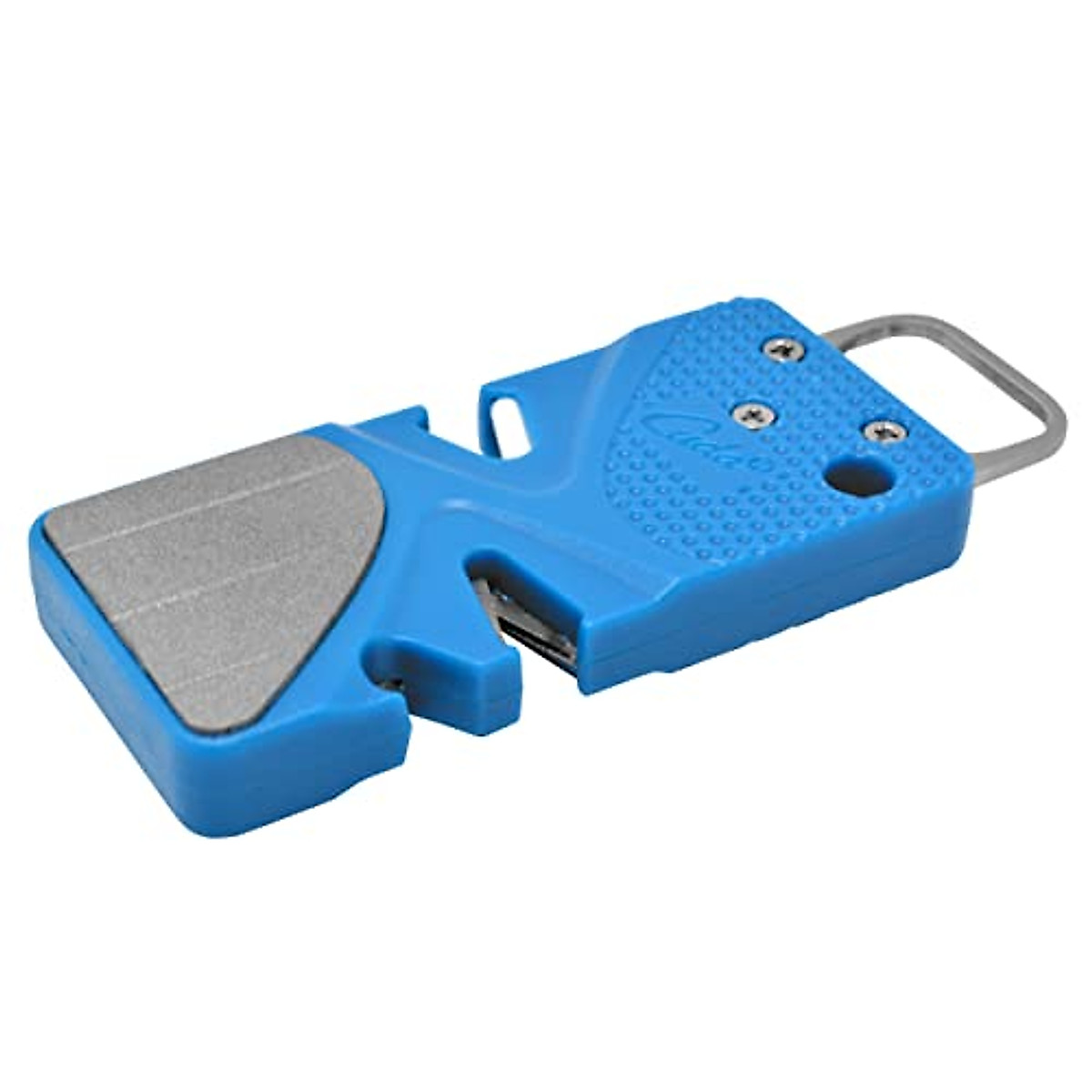 CUDA Diamond Pocket Sharpener #23062 | Compact Portable Sharpener with Integrated Line Cutter, Bottle Opener, & Hook Sharpening Grooves