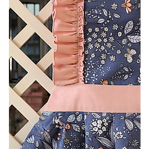 CRB Fashion Kids Cooking Baking Apron | Toddler, Little Girls, Cute Kitchen Chef Aprons (2 to 5 Years Old, Blue Blue)