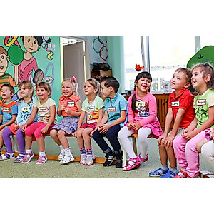 Office Werks 500 Name Badge Stickers with Color Border, 2 Rolls of 250, Multipurpose, Self-Adhesive and Easy to Peel Off, Non-Toxic and Odorless - for Classroom, Office and Home