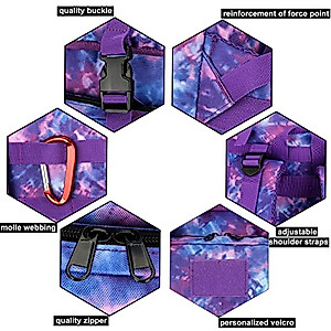 W WINTMING Hiking Backpack for Men 70L/100L Camping Backpack Military Rucksack Molle 3 Days Assault Pack for Backpacking (Purple Tie-Dye)