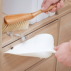 chengzui 2pcs/Set Desktop Cleaning Set Mini Bamboo Broom Dustpan Shovel Sweep Handheld Cleaning Brush Household Cleaner Broom Brush and Dustpan