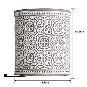 MADECO Farmhouse Kitchen Utensil Holder, Large Utensil Holders for Countertop, Ceramic Utensil Crock, Cooking Utensil Holder, Embossed Pattern