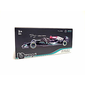 Bburago B18-38058H 1:43 F1 Mercedes AMG W12 E-Performance with Helmet Hamilton, Assorted