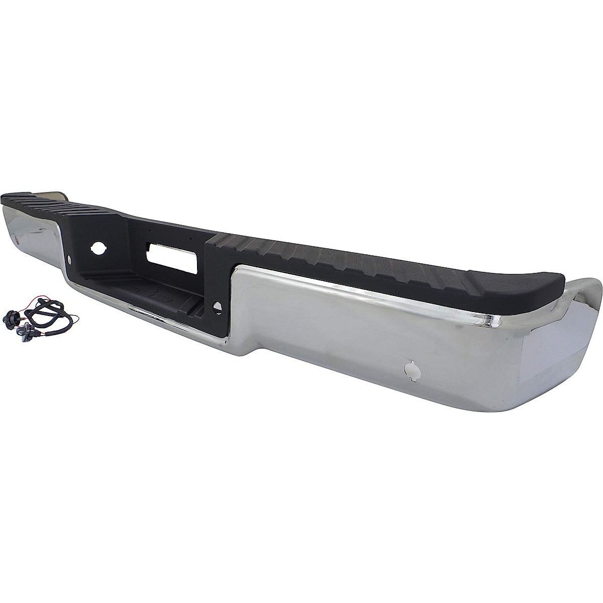 Garage-Pro Step Bumper Compatible with 2004-2006 Ford F-150, Fits 2006 Lincoln Mark LT Steel, Chrome, Hitch Style, with Rear Object Sensor Holes, (F-150, To 8-8-05/Mark LT, To 8-7-05), Styleside