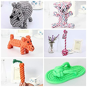 HAICHEN TEC 6 Pack Ferret Rope Chew Toys Durable Knotted Rope Tug Perfect for Teething Mammals, Cotton Rope Toys Interactive Dog Rope Toy Set Machine-Washable (6 Pack)