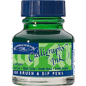 Winsor & Newton Calligraphy Ink, 30ml (1-oz) Bottle, Leaf Green