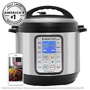 Instant Pot Smart Wifi 6 Quart Multi-use Electric Pressure, Slow, Rice Cooker, Yogurt, Cake Maker, Sauté, Steamer and Warmer, Silver