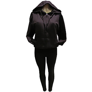 Multicolor Rhinestone Cross and Angel Wings Black Zipper Hoodie(XL)