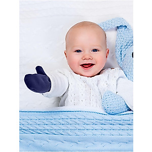 3 Pairs Baby and Toddler Winter Mittens Newborn Infant Fleece Warm Mittens Snow Gloves for Baby Boy and Girl (Black, Grey, Navy Blue, 5-7 Years)