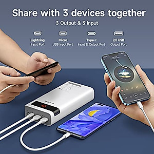 ROMOSS Power Bank 30000mAh Sense8ps pro, PD30W Type C External Battery Pack Portable Charger with Two-Way Super Charge Compatible with iPhone 13 Pro max/13/12/11, GalaxyS22 iPad Pro Android and More…