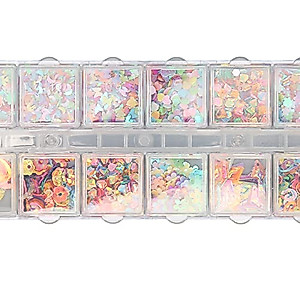 Art Glitter Sequins, Shiny Practical Nail Decals Flakes Attractive Decoration for Nail Art Craft Makeup