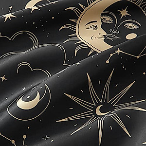 EXQ Home Satin Pillowcase for Hair and Skin Queen - Black Printed Silk Pillowcase 2 Pack 20x30 inches - Satin Pillow Cases Set of 2 with Envelope Closure, Valentines Day Gifts for Women Men