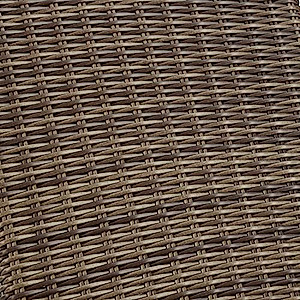 Crosley Furniture Bradenton Swivel Rocker Outdoor Chair, Wicker Patio Chairs for Porch, Deck, Balcony, Brown with Gray Cushions