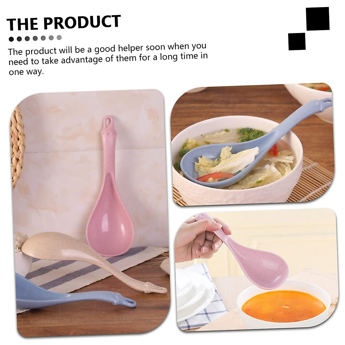 Anneome 4Pcs Kitchen Food Serving Spoon Creative Soup and Porridge Spoons for Buffet Catering and Everyday Use Multifunctional Utensils for Serving Food