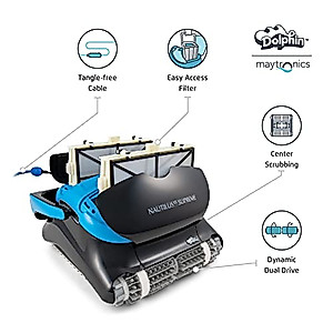 Dolphin Nautilus CC Supreme WiFi Operated Robotic Pool [Vacuum] Cleaner - Ideal for In Ground Swimming Pools up to 50 Feet - Easy to Clean Top Load Filter Cartridges
