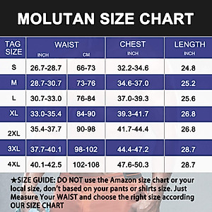 MOLUTAN Mens Compression Shirt Belly Slimming Body Shaper Vest Sleeveless Zipper Undershirt Tank Top Shapewear for Stomach and Back (Black, Small)