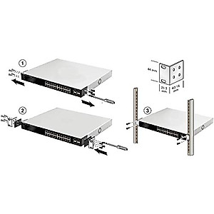 RW RoutersWholesale 19IN Rackmount RM-300-19, Compatible with Cisco 200/300/500 Small Business Series (18-50 Port Models)