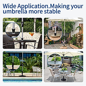 AQEENURA 8 Pieces Patio Umbrella Replacement Parts Kit Patio Table Umbrella Hole Ring Plug Cover and Cap Umbrella Stand Base Screw Umbrella Pole Cap (8PCS)