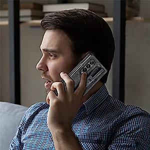 Omio Designed for Samsung Galaxy Z Fold 3 Leather Case with S Pen Holder & Strap, Wrist Strap Leather Back Cover Case Hard PC Shockproof Finger Grip Case for Galaxy Z Fold 3 Men Women Girls, Black