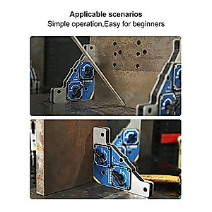 2Pcs Dual Switch Welding Holder 50KG Strong Fixed Angle Soldering Locator Clamp Fixture for Steel Iron Plate