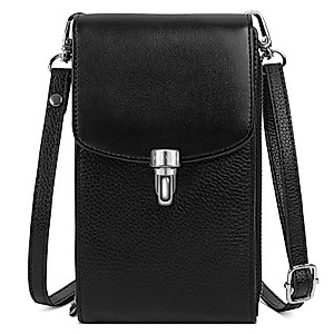 Pearl Angeli Small Crossbody Bags for Women Genuine Leather Shoulder Bag with RFID Credit Card Holders