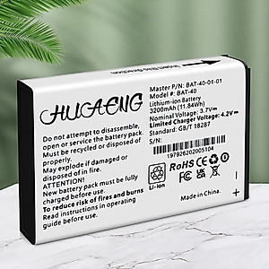 HUAENG BAT-40 Battery, (Upgraded) 3200mAh High Capacity Replacement Battery for AT&T IFWA-40 IFWA40 Mobile Hotspot Rechargeable Lithium-ion Battery